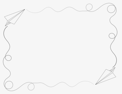 Clipart Paper Airplane Border - Paper Airplane Page Border , Free ...