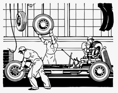 Assembly Line Car Drawing , Free Transparent Clipart - ClipartKey