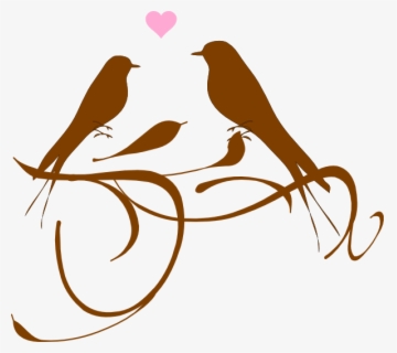 Clip Art Love Birds In Outline , Free Transparent Clipart - ClipartKey