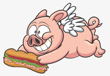 Sandwich Clipart Pig - Clipart Transparent Flying Pig , Free ...