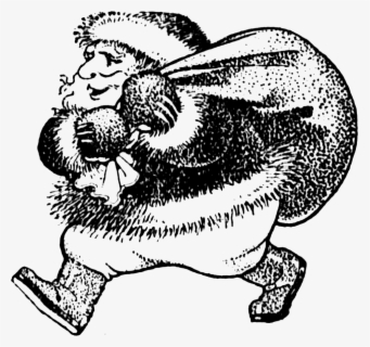 Clipart Comic Santa Claus Clipart - Netball Christmas Funny , Free ...