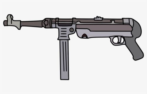 Pistol Clipart Comic - Machine Gun Cartoon Transparent , Free ...