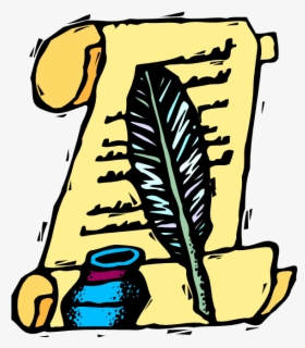 Cartoon Quill And Paper , Free Transparent Clipart - ClipartKey