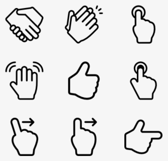Basic Hand Gestures Lineal - Natural Elements Icon Png , Free Transparent Clipart - ClipartKey