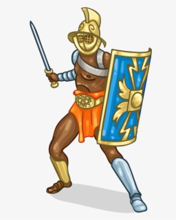 Clip Art Jpg Library Huge - Cartoon Gladiator Png , Free Transparent ...