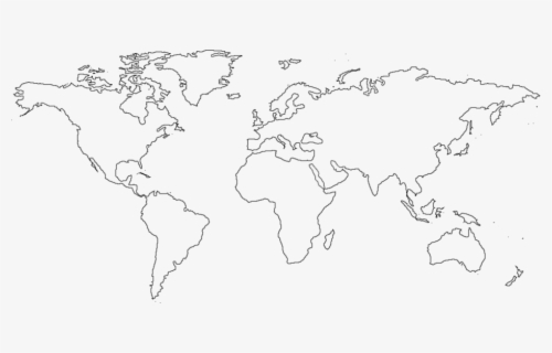 Transparent World Atlas Clipart - Simple Flat World Map , Free ...