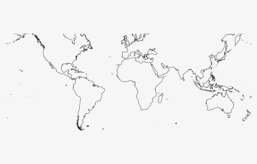 Download World Map Plain Black And White - Map Of The World Plain ...