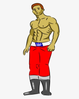Bodybuilder Clip Art - Transparent Cartoon Muscle Man , Free ...