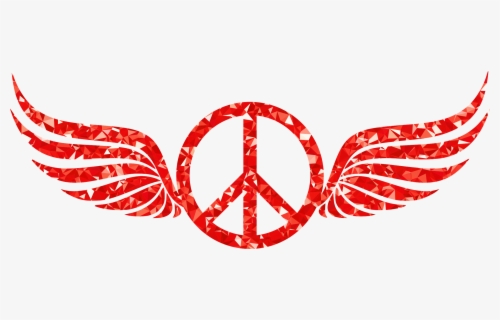 Peace Sign With Wings , Free Transparent Clipart - ClipartKey