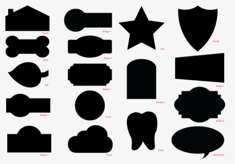 Custom Shape Badges Ⓒ - Shapes For Name Tags , Free Transparent Clipart ...