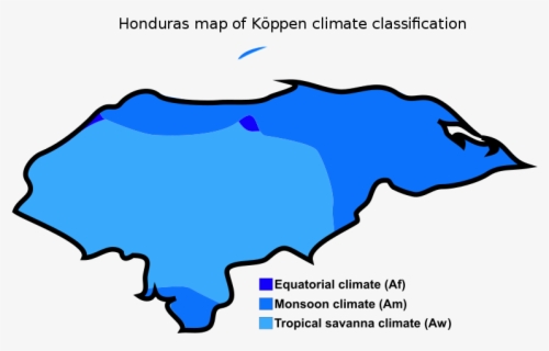 Honduras Map Of Köppen Climate Classification , Free Transparent ...