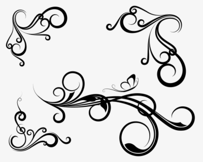 Download Swirl Border Png Clip Art - Borders Top And Bottom - ClipartKey