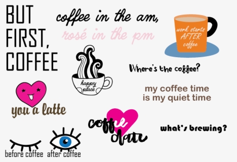 Arimoji Coffee Heart Pink Cute Tumblr Drink Sticker - Cup , Free ...