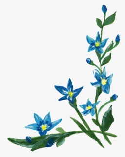 Transparent Flower Overlay Png - Transparent Blue Flowers Png , Free ...