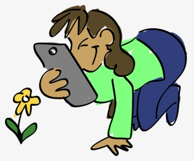 Cartoon, Cell, Cellphone, Flower, Girl, Lady, Mobile - Dibujos Animados ...