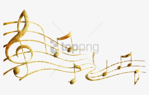 Musical Note Gold - Gold Music Notes Transparent Background , Free ...