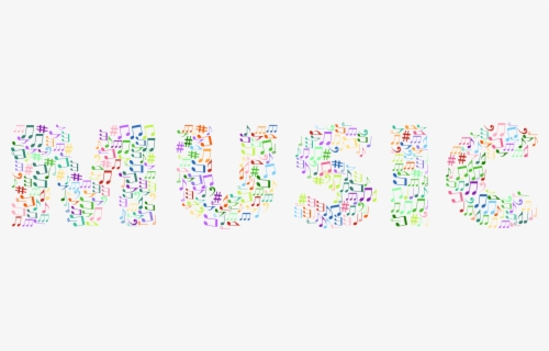 Musical Typography Medium Image - Transparent Background Music Notes ...