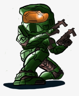 Chibi Master Chief Cartoon Clipart - Cartoon Halo Game Png , Free ...