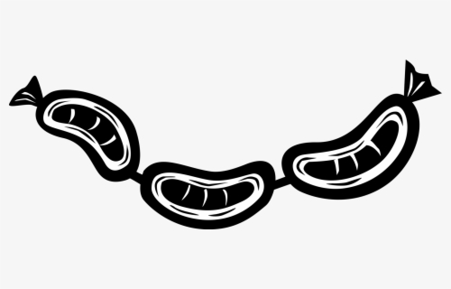 Vector Illustration Of Link Sausage Made From Ground - Sausage Link ...