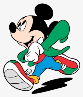 Cartoon Mickey Mouse Running , Free Transparent Clipart - ClipartKey