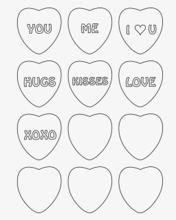 Transparent Blank Candy Heart Clipart - Conversation Hearts Blue , Free ...