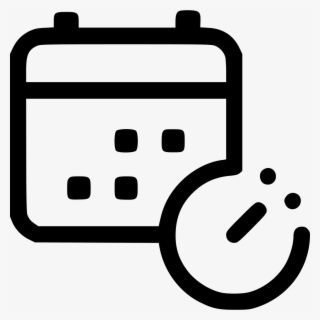 Clip Art Transparent Calendar Svg Clock - Calendar Time Icon Png , Free ...