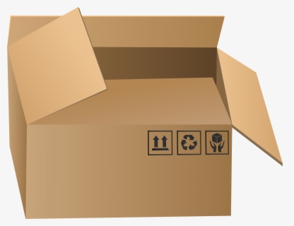 Clip Art Open Cardboard Box Clipart - Open Cardboard Box Clipart , Free ...
