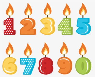 Free Png Numbers Birthday Candles Pink Png Images Transparent ...