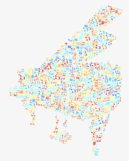 Grand Piano Musical Notes Black Clip Arts - Piano Music Notes Png ...