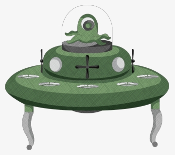 Spaceship Clipart Black And White - Alien Spaceship Drawing Png , Free ...