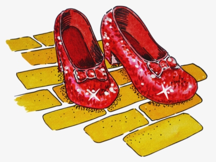 Clip Art Image Of Ruby Red Slippers - Cartoon Wizard Of Oz Red Slippers ...