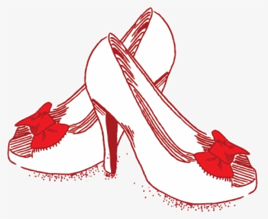 Clip Art Image Of Ruby Red Slippers - Cartoon Wizard Of Oz Red Slippers ...
