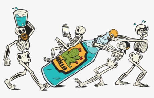 Transparent Running Skeleton Clipart - Skeleton In Pose Transparent ...