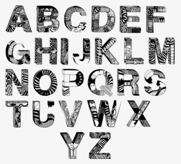 Free Alphabet Black And White Clip Art with No Background - ClipartKey