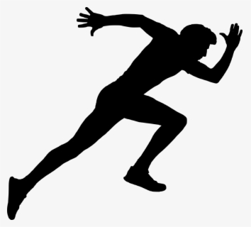 Sprint Long-distance Running Track & Field - Running Man Silhouette ...