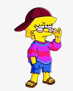 90s, Cool, And Edgy Image - Lisa Simpson Hippie , Free Transparent ...