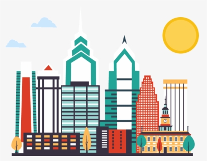 Transparent Philadelphia Skyline Silhouette Png - Philadelphia Skyline ...