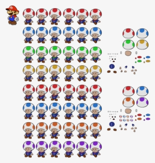 Transparent Shiver Clipart - Paper Mario Rigged Sprites Toad , Free ...