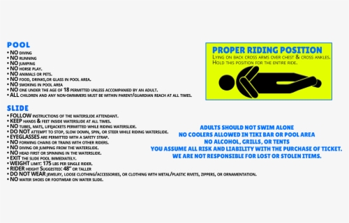 Park Rules - Water Slide Rules Sign , Free Transparent Clipart - ClipartKey