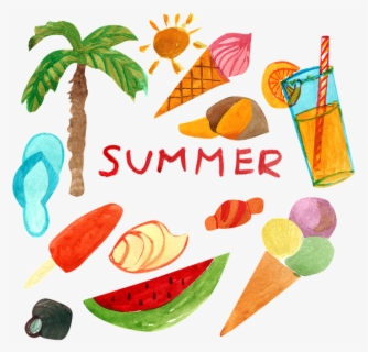 Summer, Vacation, Beach, Sea, Watermelon, Ice Cream , Free Transparent ...