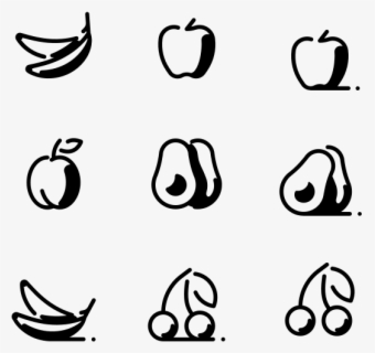 Free Fruits Black And White Clip Art with No Background - ClipartKey