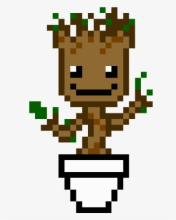 Transparent Groot Png - Minecraft Pixel Art Groot , Free Transparent ...