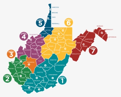 Download Wv Tourist Region Map - ClipartKey