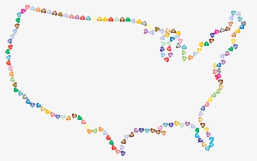 Prismatic Hearts United States Map 2 Clip Arts - Us States 4 Colors ...