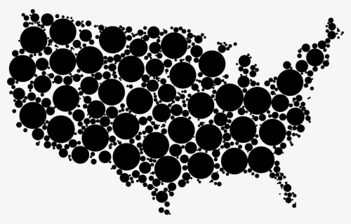 Prismatic United States Map Circles 2 Clip Arts - Circle , Free ...