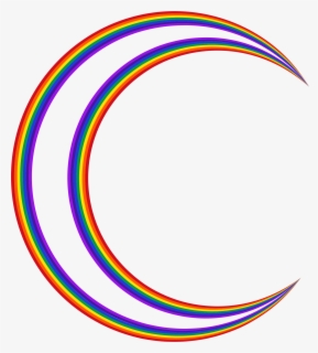 Crescent Moon Rainbow - Rainbow Crescent Moon Clipart , Free ...