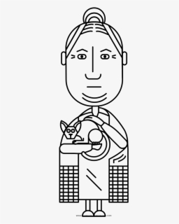 Transparent Old Lady Who Swallowed A Fly Clipart - Old Woman ...