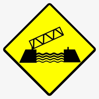 Transparent Hazard Sign Png - Bridge Road Sign , Free Transparent ...