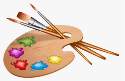 Transparent Paint Palette Png - Art Brush Cartoon , Free Transparent ...