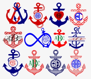 Clip Art Anchor Monogram Svg - Anchor Monograms , Free Transparent ...
